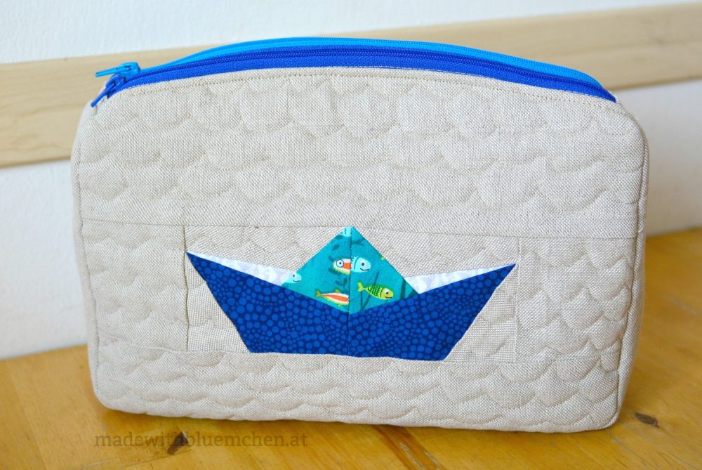 Paperboat Double Zip Pouch - made with Blümchen